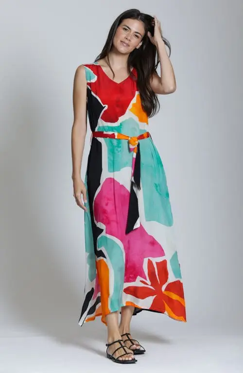 APNY Sleeveless Maxi Dress - Red Multi
