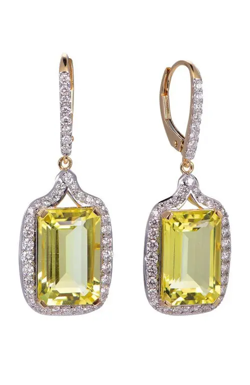 KAHN HIGH JEWELRY Quartz And Diamond Earrings - Lemon