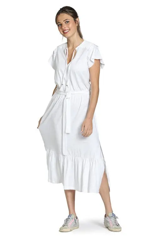 APNY Smock Detail Cotton Midi Dress