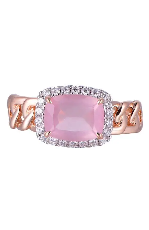 KAHN HIGH JEWELRY Rose Quartz And Diamond Ring