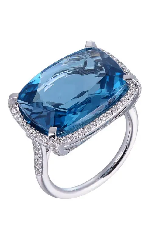 KAHN HIGH JEWELRY Topaz And Diamond Ring - London Blue