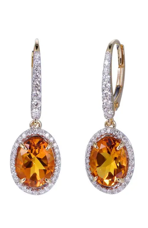 KAHN HIGH JEWELRY Citrine And Diamond Earrings - Citrine Orange