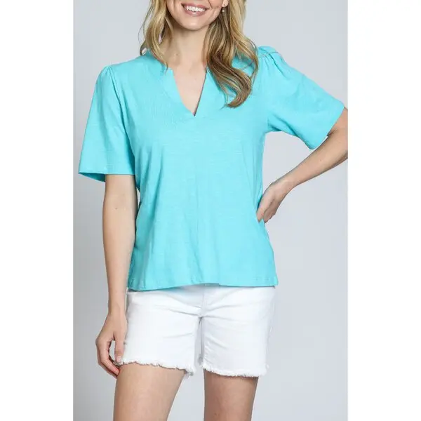 APNY Split Neck T-shirt - Capri