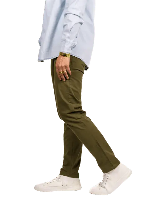 DAPPER BOI Slim Fit Chino Pants - Olive
