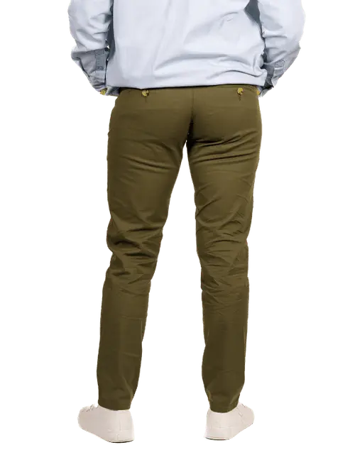 DAPPER BOI Slim Fit Chino Pants - Olive