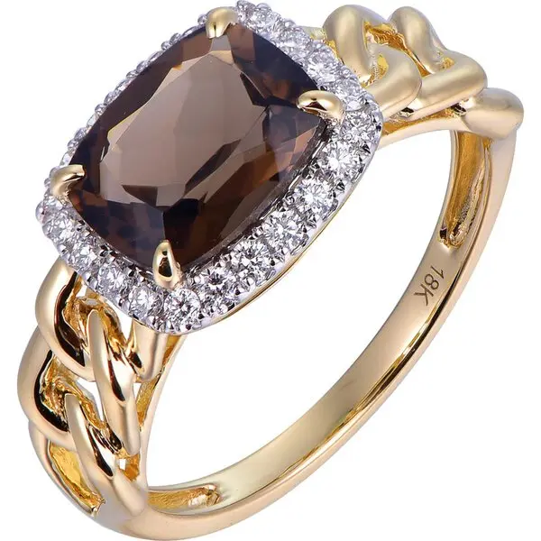 KAHN HIGH JEWELRY Smoky Quartz And Diamond Ring - Brown