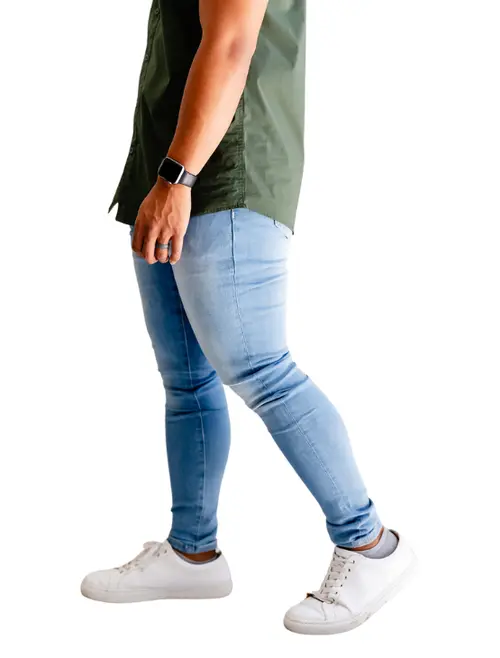 DAPPER BOI Skinny Jeans - Blue Fade
