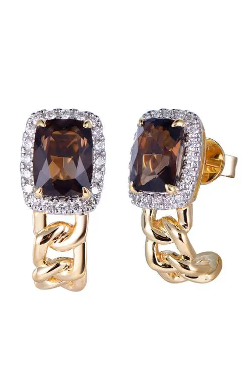 KAHN HIGH JEWELRY Smoky Quartz And Diamond Earrings - Brown