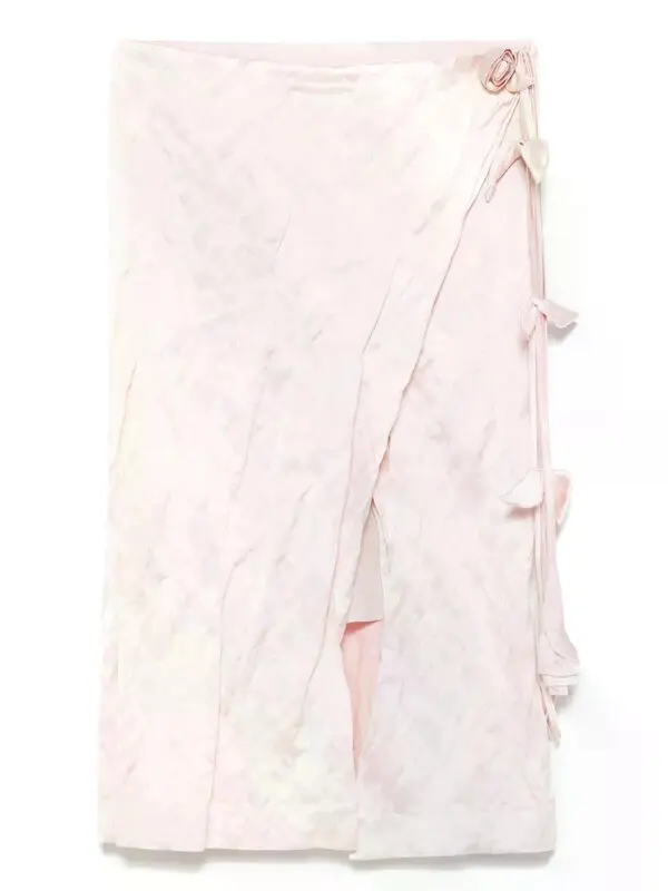 Blumarine Crinkled Wrapped Midi Skirt