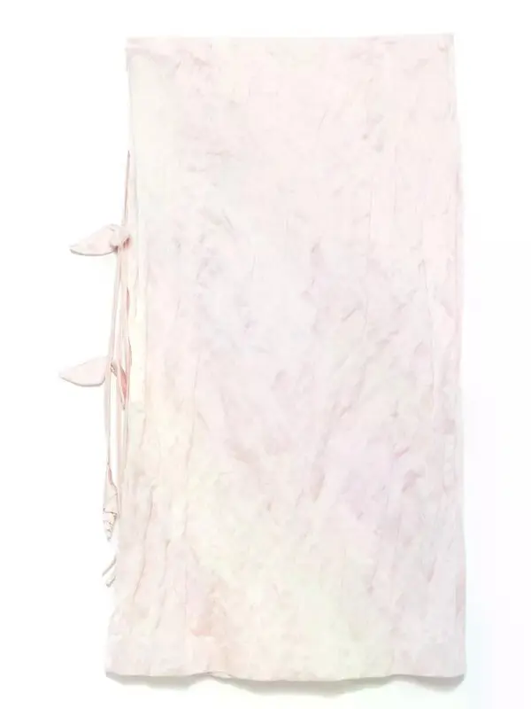 Blumarine Crinkled Wrapped Midi Skirt