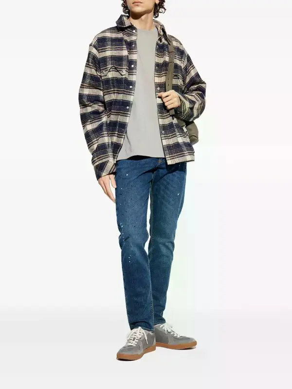 Emporio Armani Paint Splatter-print Jeans