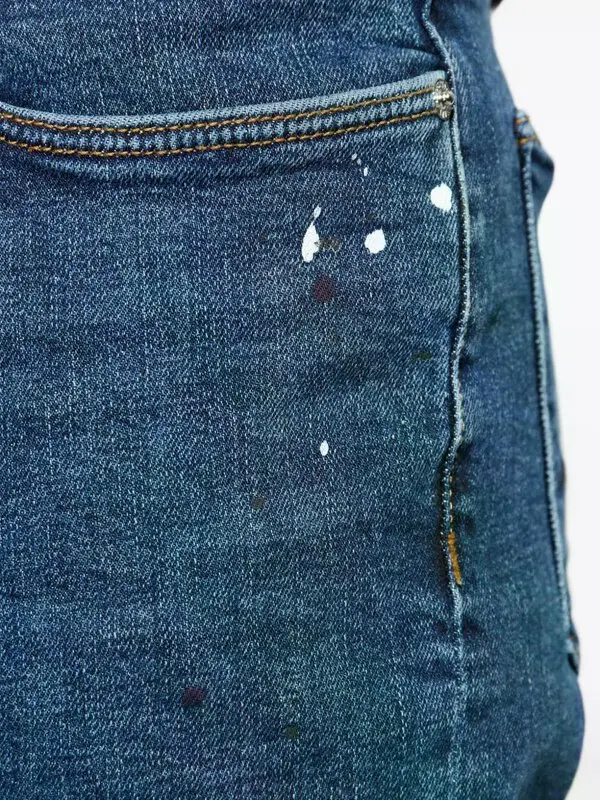 Emporio Armani Paint Splatter-print Jeans