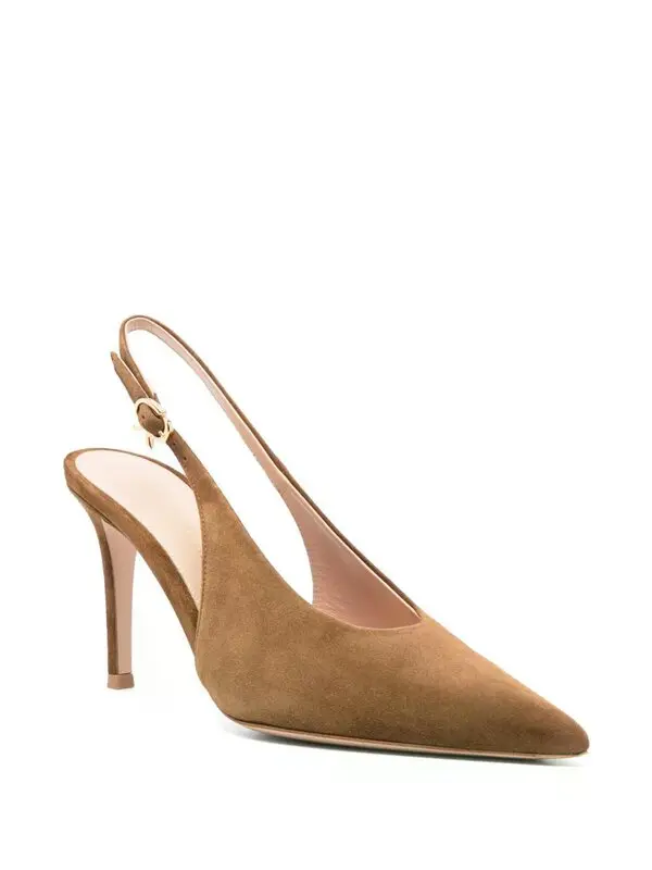 GIANVITO ROSSI 85mm Robbie Slingback Pumps - Brown
