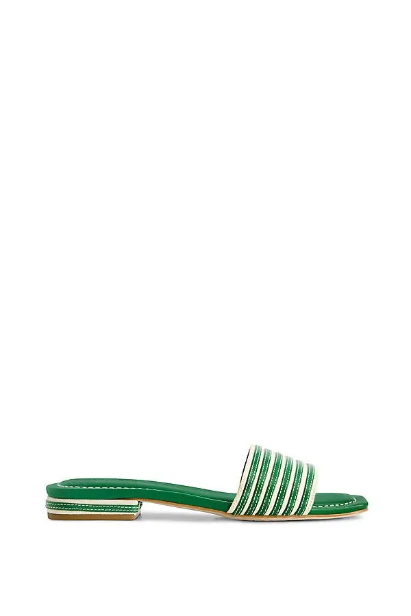 Bernardo Myko Leather Sandals - Green