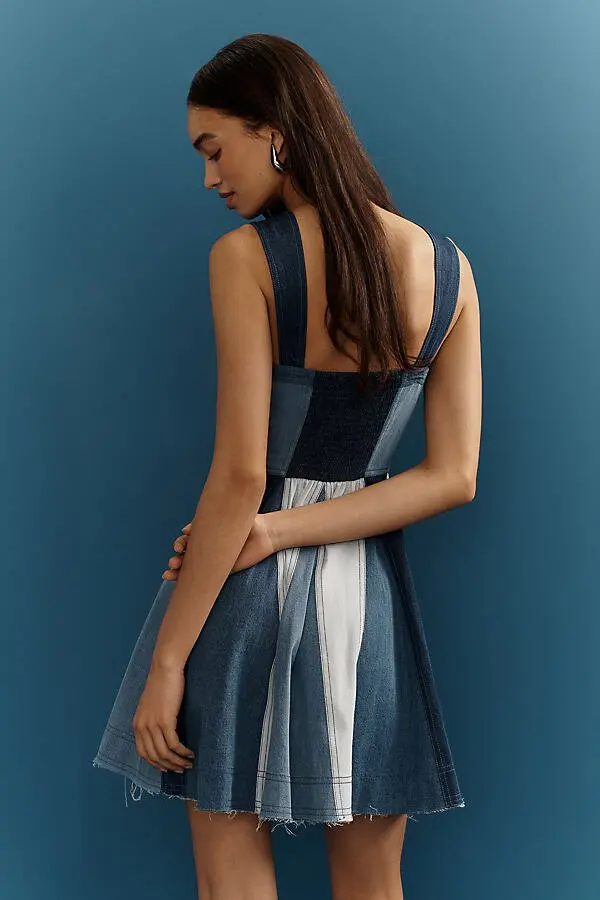 marni sleeveless paneled denim midi dress Denim Dress Marni Midi Dress Marni Sleeveless Paneled Denim Midi Dress  Neiman Marcus