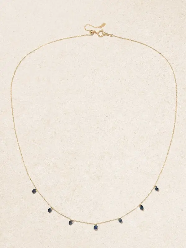 PERSEE 18-karat Gold Sapphire Chain Necklace - Blue