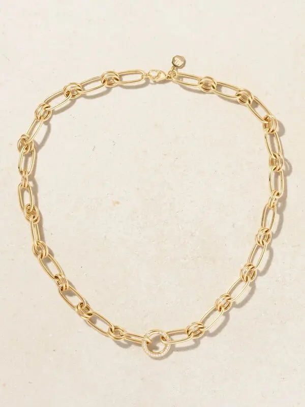 MARLO LAZ Sardinia 14-karat Diamond Necklace - Gold