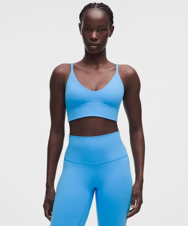 Lululemon Focuser Scoop-neck Bra Nulu - Ocean Wave