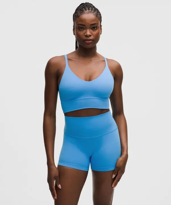 Lululemon Focuser Scoop-neck Bra Nulu - Ocean Wave