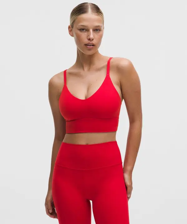 Lululemon Focuser Scoop-neck Bra Nulu - Oxford Red