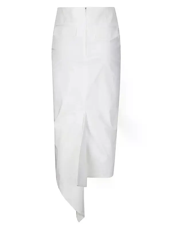 THELATEST Asymmetric Midi Skirt - White
