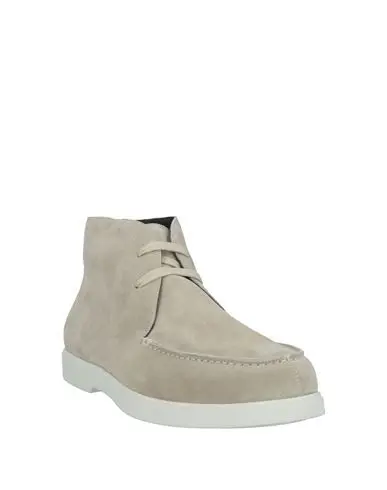 MOORER Light Leather Ankle Boots - Grey