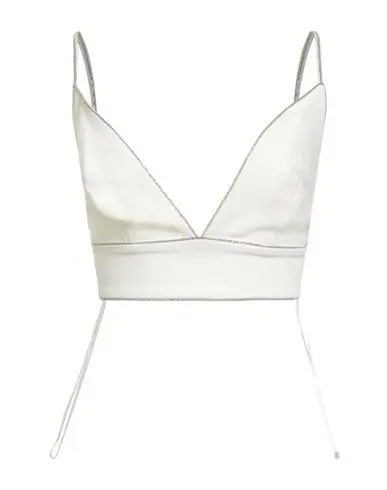 Elisabetta Franchi Top Size Viscose, Elastane - White