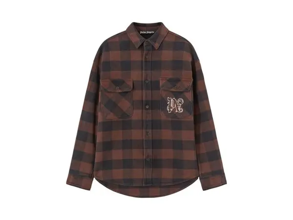 Palm Angels Pa Monogram Check Over Shirt