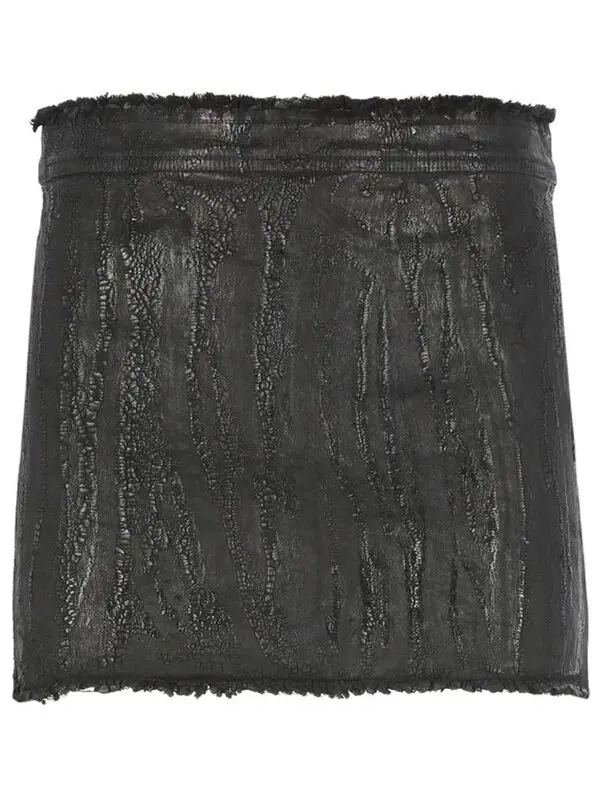 Rick Owens Mini Denim Skirt - Black