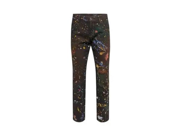 Dolce & Gabbana Straight Leg Painted Jeans