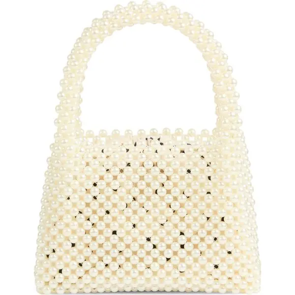LK BENNETT Mini Faux Pearl Tote - Black Dots