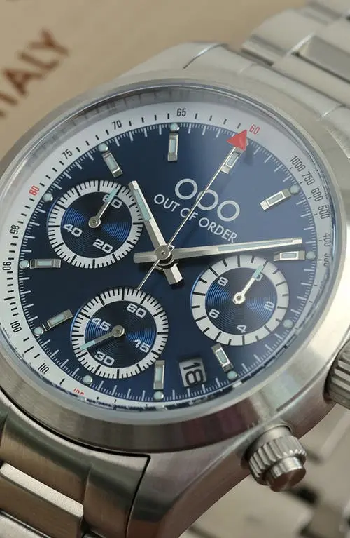 OUT OF ORDER Sporty Chronograph Bracelet Watch - Blue