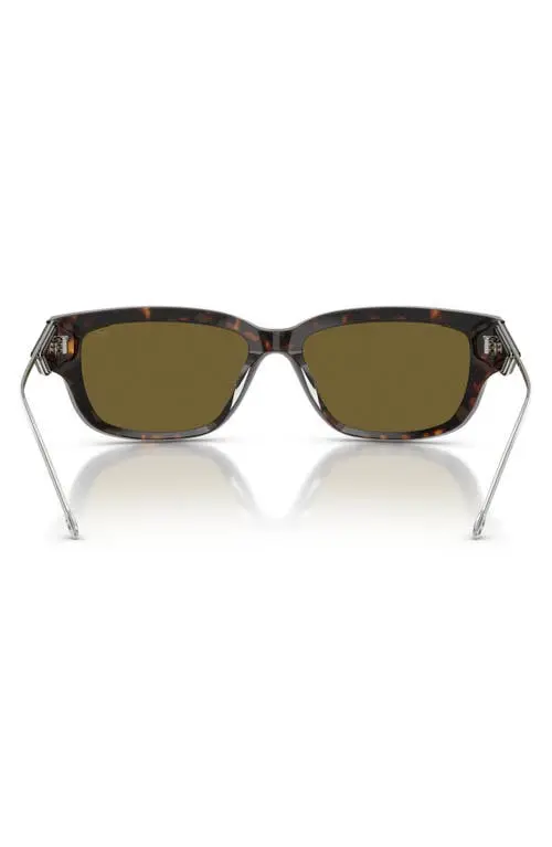 DIESEL® Rectangle Sunglasses - Shiny Dark Havana/ Brown