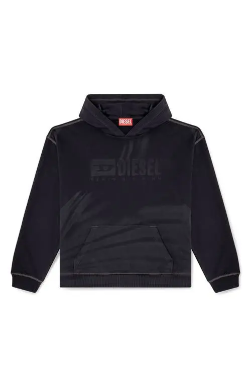 DIESEL® S-boxt-hood-r9 Graphic Hoodie - Deep/ Black
