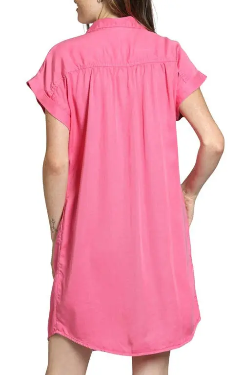 APNY Scoop Pocket Shirtdress - Pink