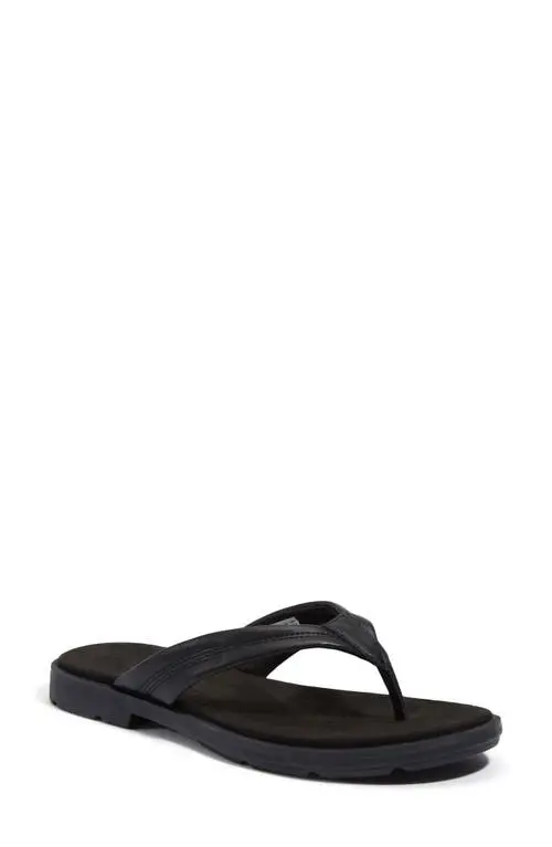 Timberland Calista Bay Flip Flop - Black Full Grain