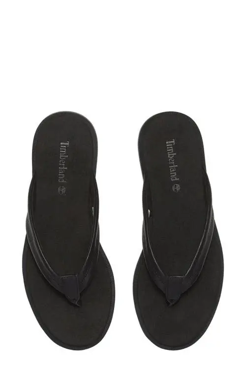 Timberland Calista Bay Flip Flop - Black Full Grain
