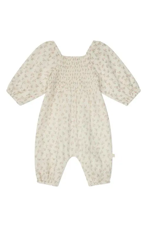 MORI Floral Smocked Romper - Grass Floral