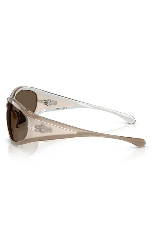 DIESEL® 65mm Oversize Wrap Sunglasses