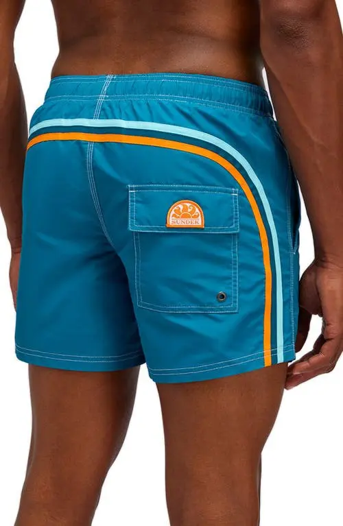 Sundek Stripe Board Shorts - Teal