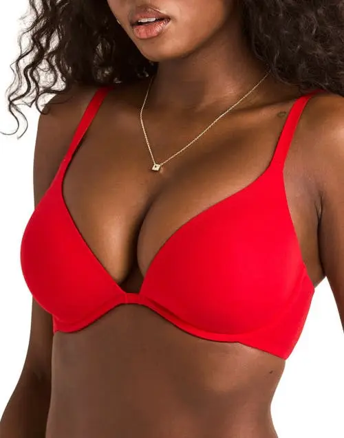 ADORE ME Natalya Push Up Plunge Bra - Bright Red