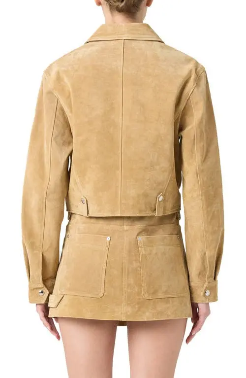 Blanknyc Crop Suede Jacket - Cinnamon Crunch