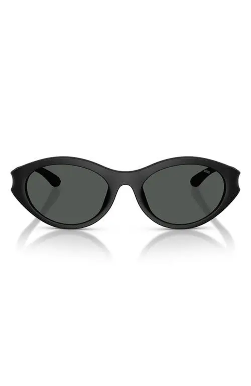 DIESEL® Oval Sunglasses - Matte Black/ Dark Grey