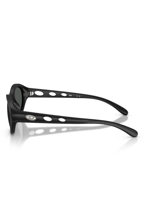 DIESEL® Oval Sunglasses - Matte Black/ Dark Grey