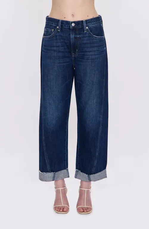 PISTOLA Kacey Cuffed High-waist Boyfriend Jeans - Rainstorm