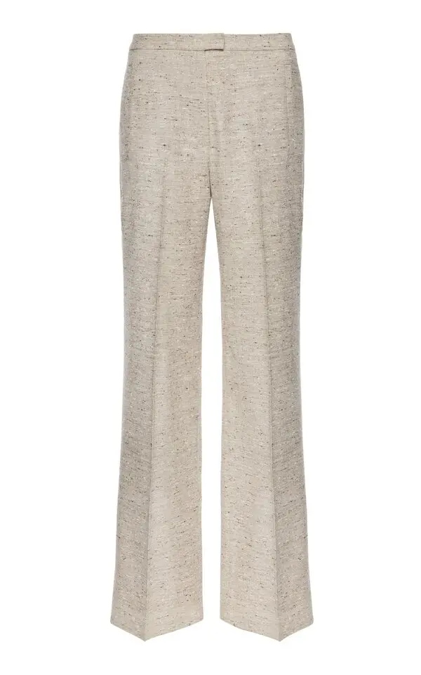 Magda Butrym Silk-cashmere Flared Pants - Neutral