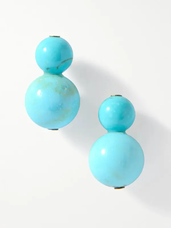 JENNIFER BEHR Cara Gold-tone Earrings - Blue