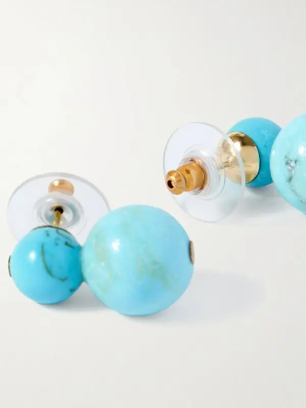 JENNIFER BEHR Cara Gold-tone Earrings - Blue