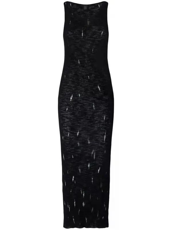 Pinko Ripped Midi Dress In Black - 52% Off | Editorialist