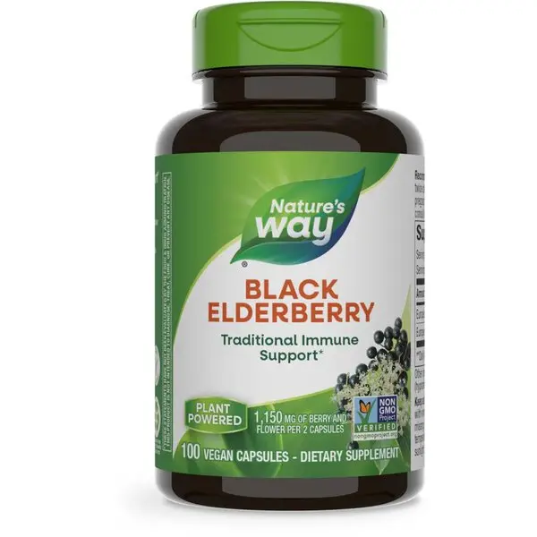 NATURE'S WAY Black Elderberry 100 Capsules - One-color